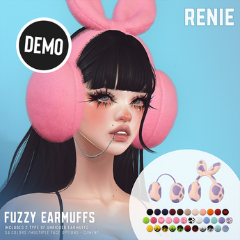 Second Life Marketplace - RENIE : FUZZY EARMUFFS - DEMO